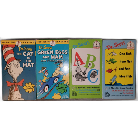 Dr. Seuss | Media | Vtg Dr Suess Vhs Collection 4 Cat In The Hat Abcs ...